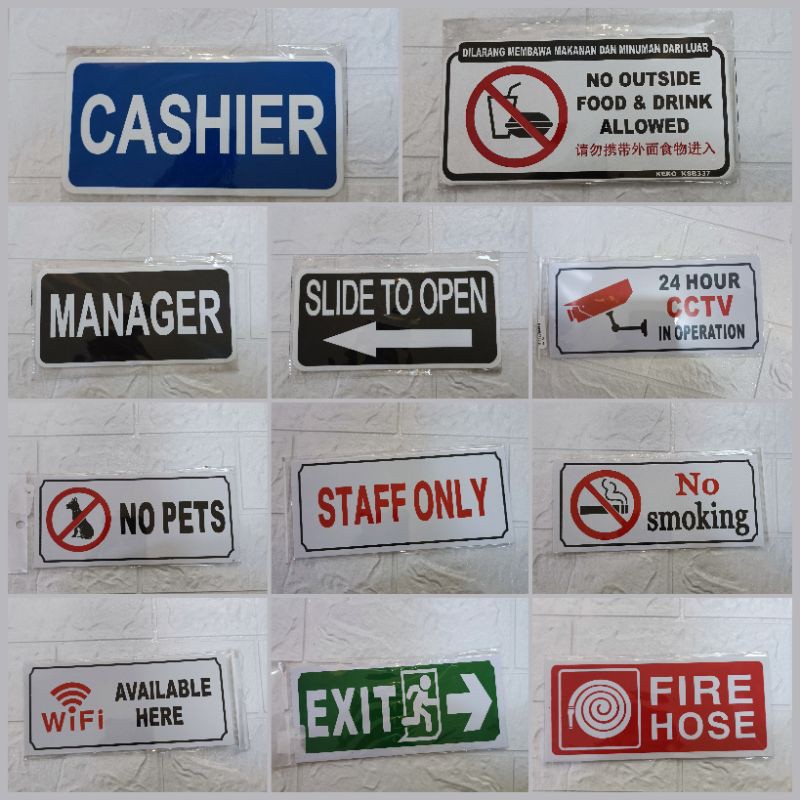Office Signboard Plastic Notice Display Plate signboards Company Sign ...
