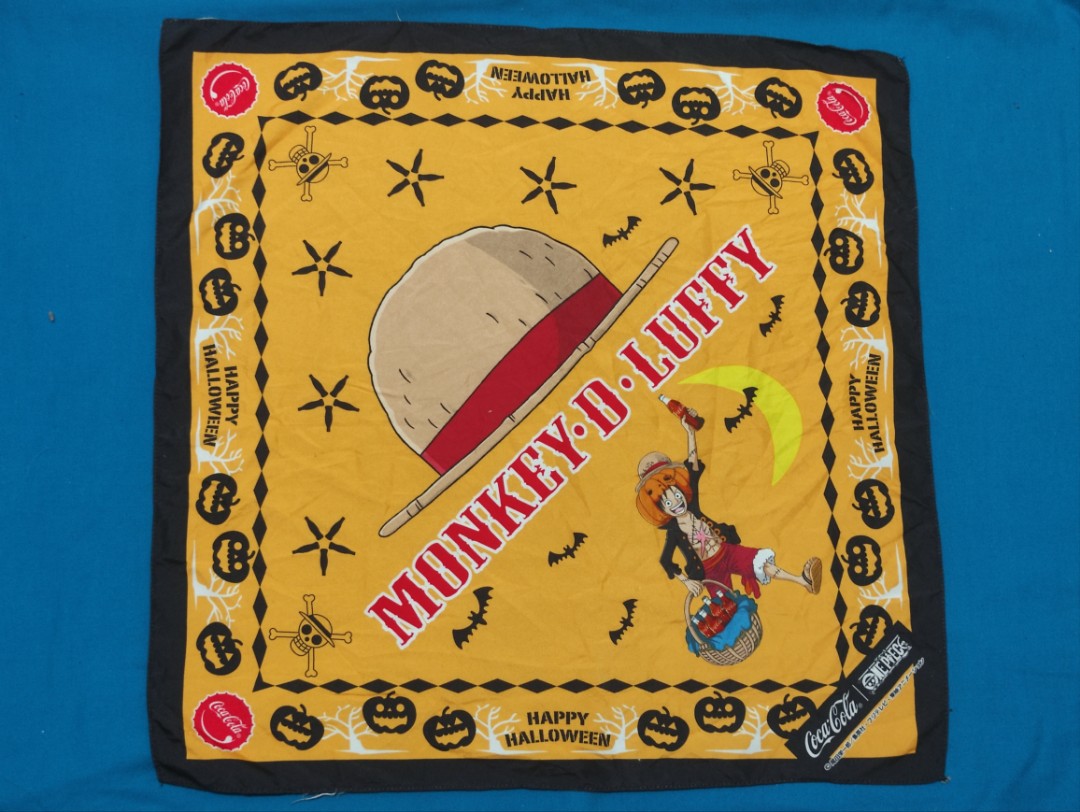 One Piece x Coca Cola Coke Happy Halloween Monkey D. Luffy Anime Silk ...
