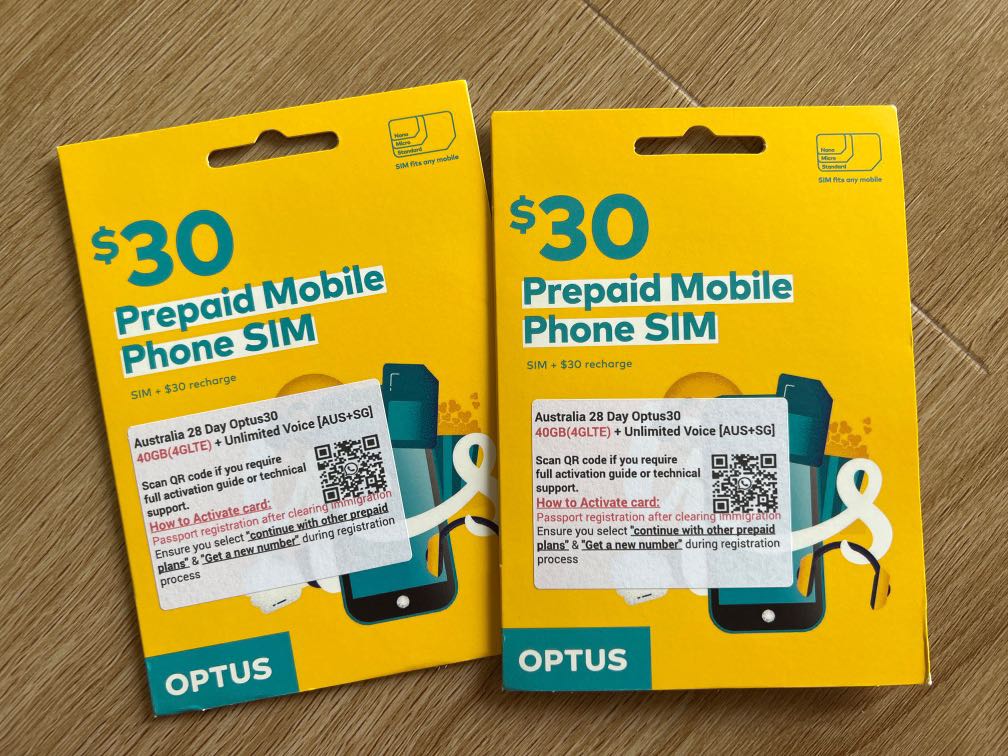Optus Australia SIM card, Mobile Phones & Gadgets, Other Gadgets on ...