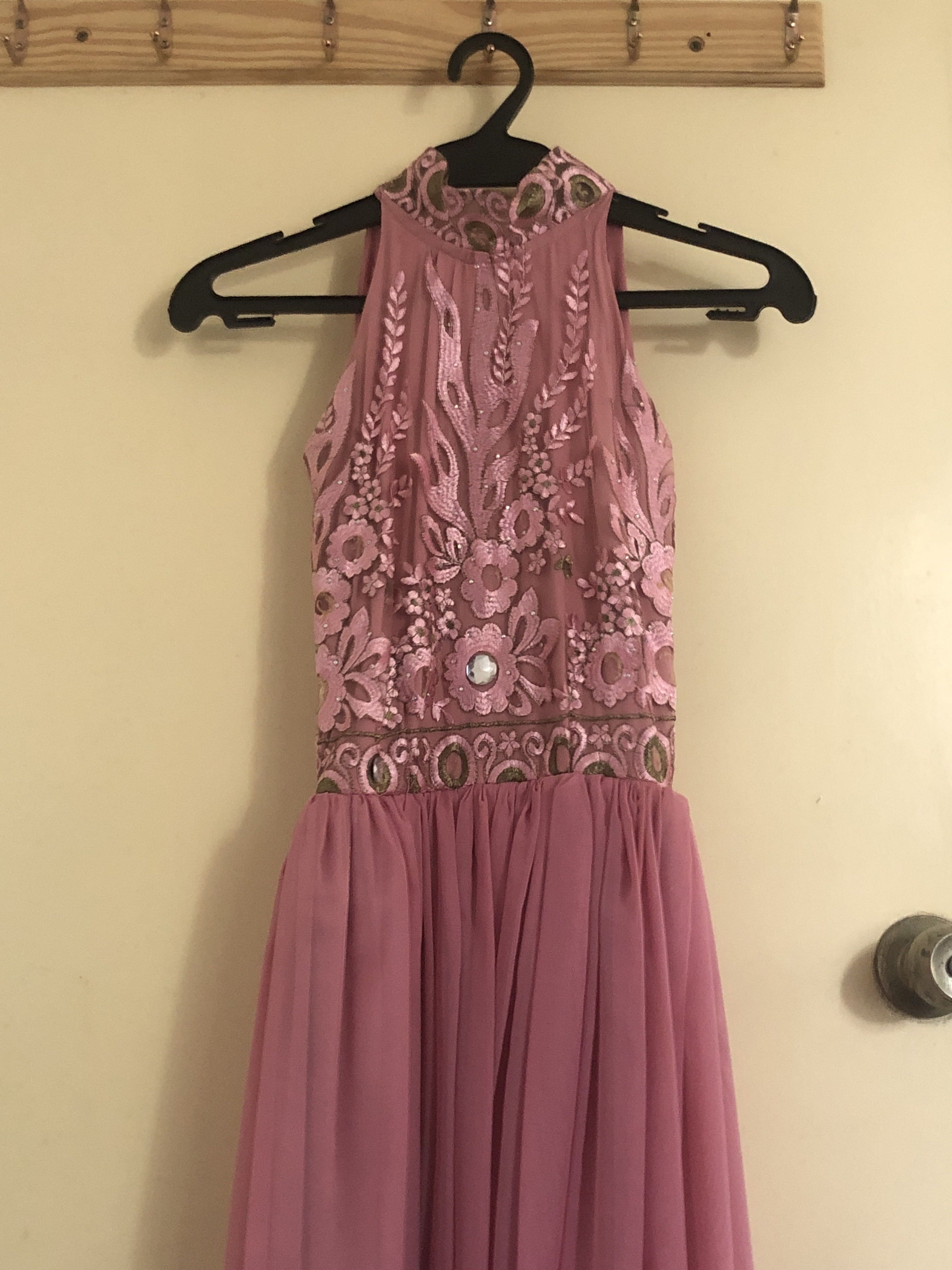 Pink turtle neck gown, Women's Fashion, Dresses & Sets, Evening dresses ...