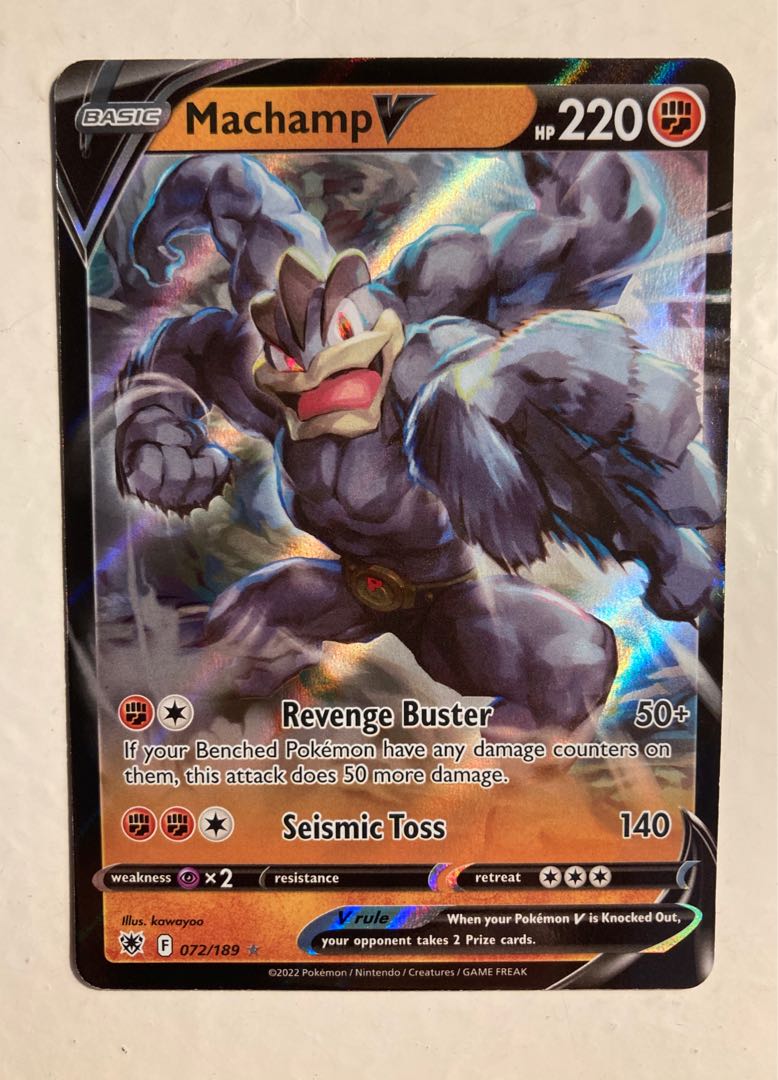 Pokemon TCG - Machamp V, Hobbies & Toys, Toys & Games on Carousell