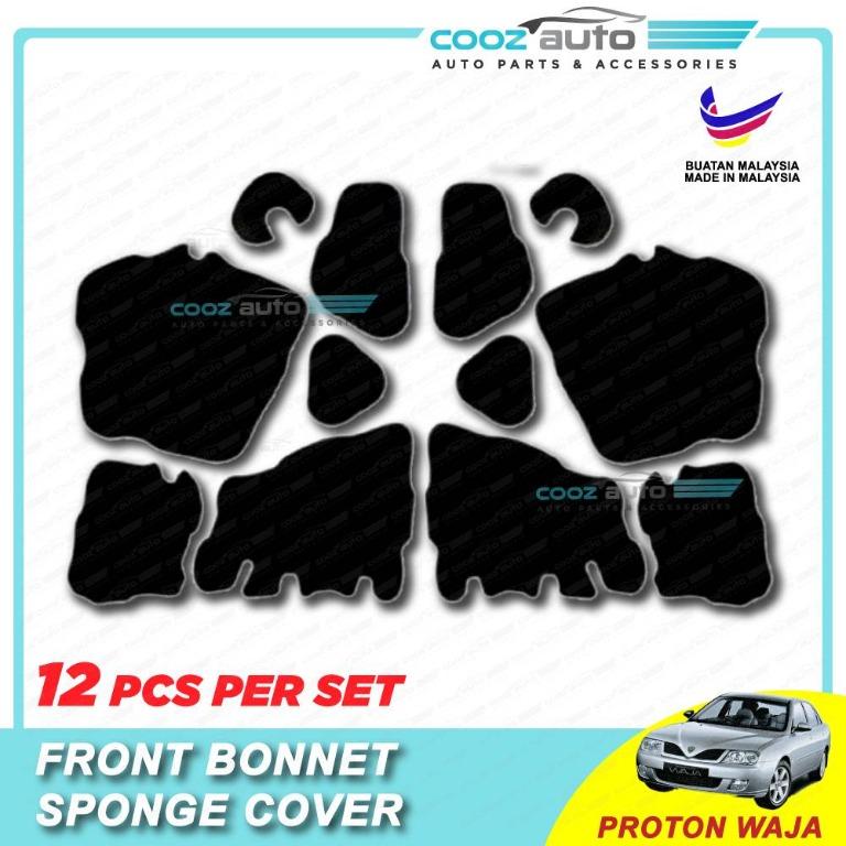 Proton Waja Front Bonnet Sponge Cover Bonnet Sound Proof 12Pcs, Auto ...