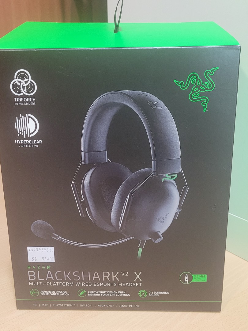 Razer blackshark v2x gaming headset, Audio, Headphones & Headsets on ...