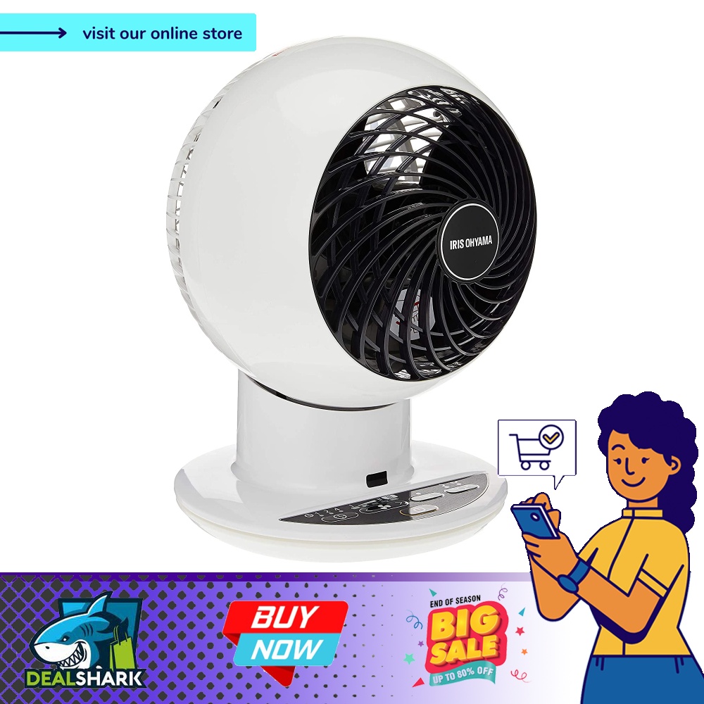 (readystock) IRIS OHYAMA PCF-SC15T CIRCULATOR FAN,15.2cm VORTEX BLADE WITH REMOTE, WHITE ...