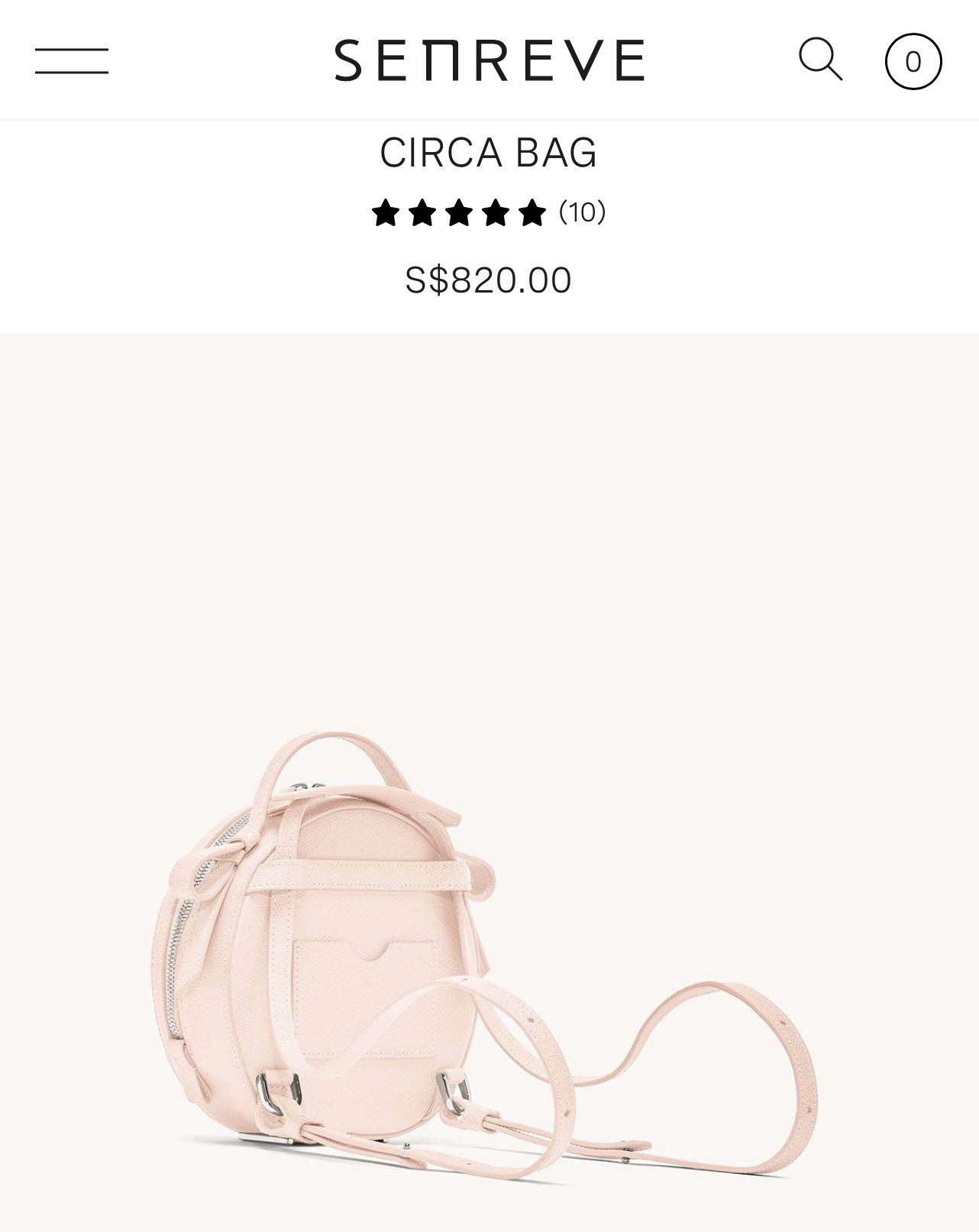 Senreve Circa Bag in pebbled leather Noir / Blush **NO TRADES**, Women ...