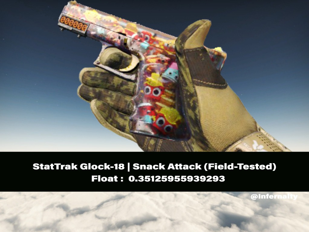 StatTrak Glock-18 Snack Attack FT CSGO SKIN SKNIVES, Video Gaming ...