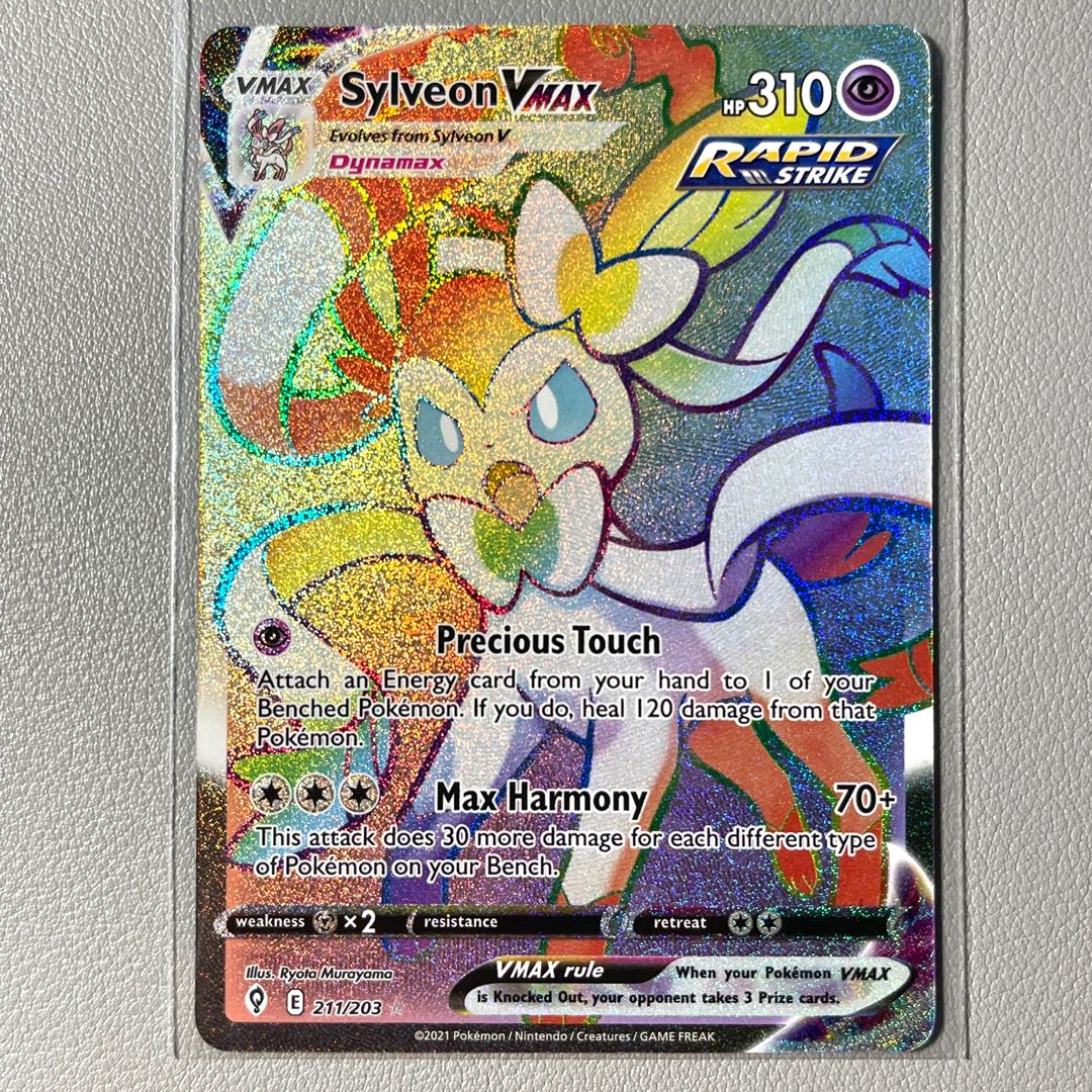 Sylveon VMAX Rainbow Rare - 211/203 - Hyper Rare Sword & Shield ...