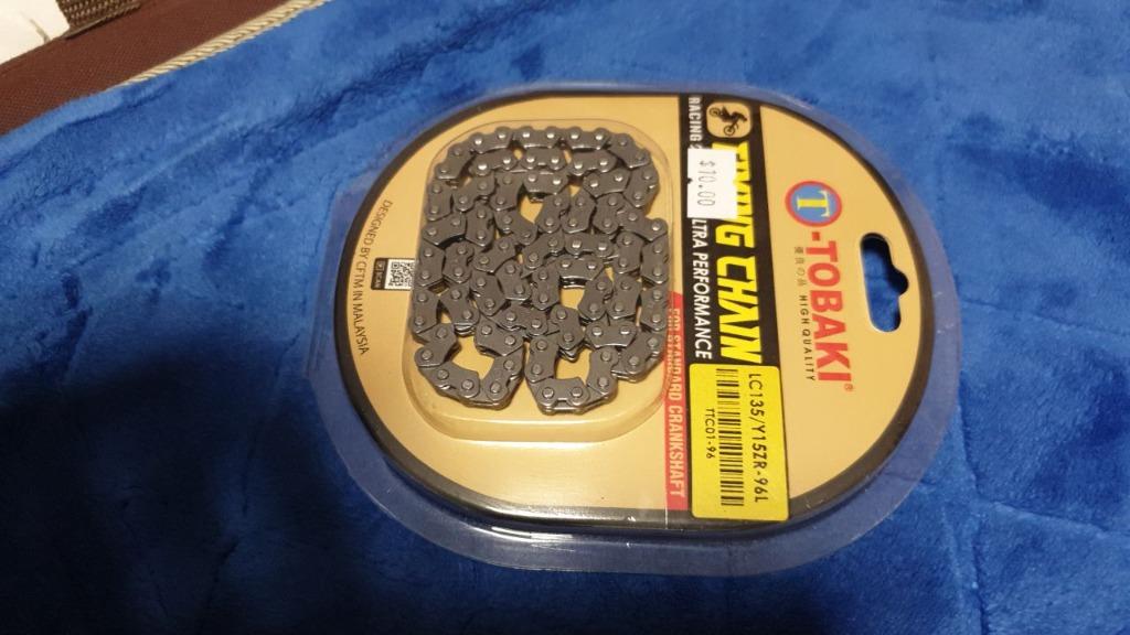 TOBAKI RACING TIMING CHAIN (LC135/ Y15ZR), Motorcycles, Motorcycle ...