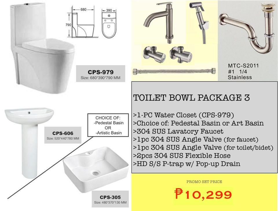Toilet Bowl COMPLETE PACKAGE, Furniture & Home Living, Bathroom ...