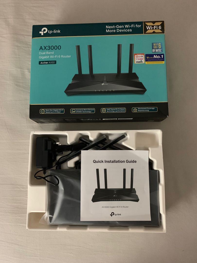 TP-Link AX3000 Dual Band Gigabit Wi-Fi 6 Router, Computers & Tech ...