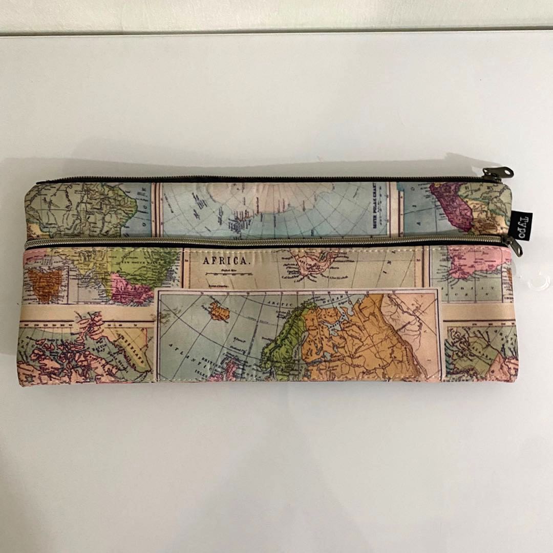 Typo Map Pencil Case, Women's Fashion, Bags & Wallets, Purses & Pouches ...
