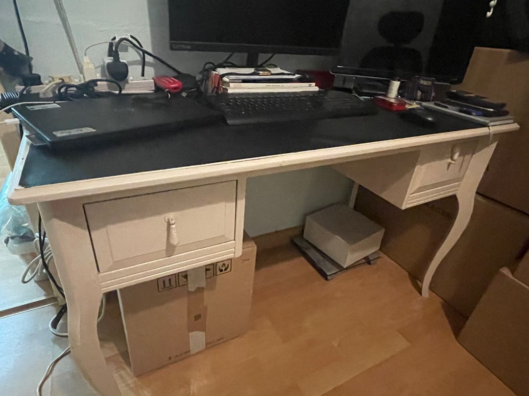 (Blessing) Victorian Style Study Table, Furniture & Home Living ...