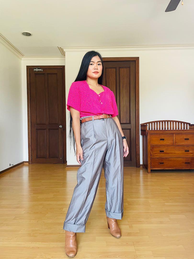 Vintage Geometric Pattern, Women's Fashion, Tops, Blouses on Carousell