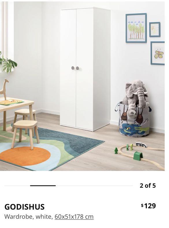 Wardrobe Ikea Godishus, Furniture & Home Living, Furniture, Shelves ...