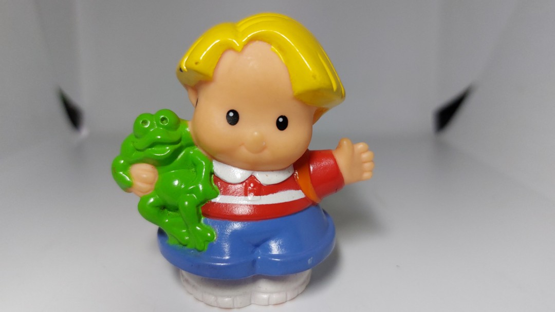 2001 Little People Fisher Price Mattel Boy Eddie With Frog Collectible ...