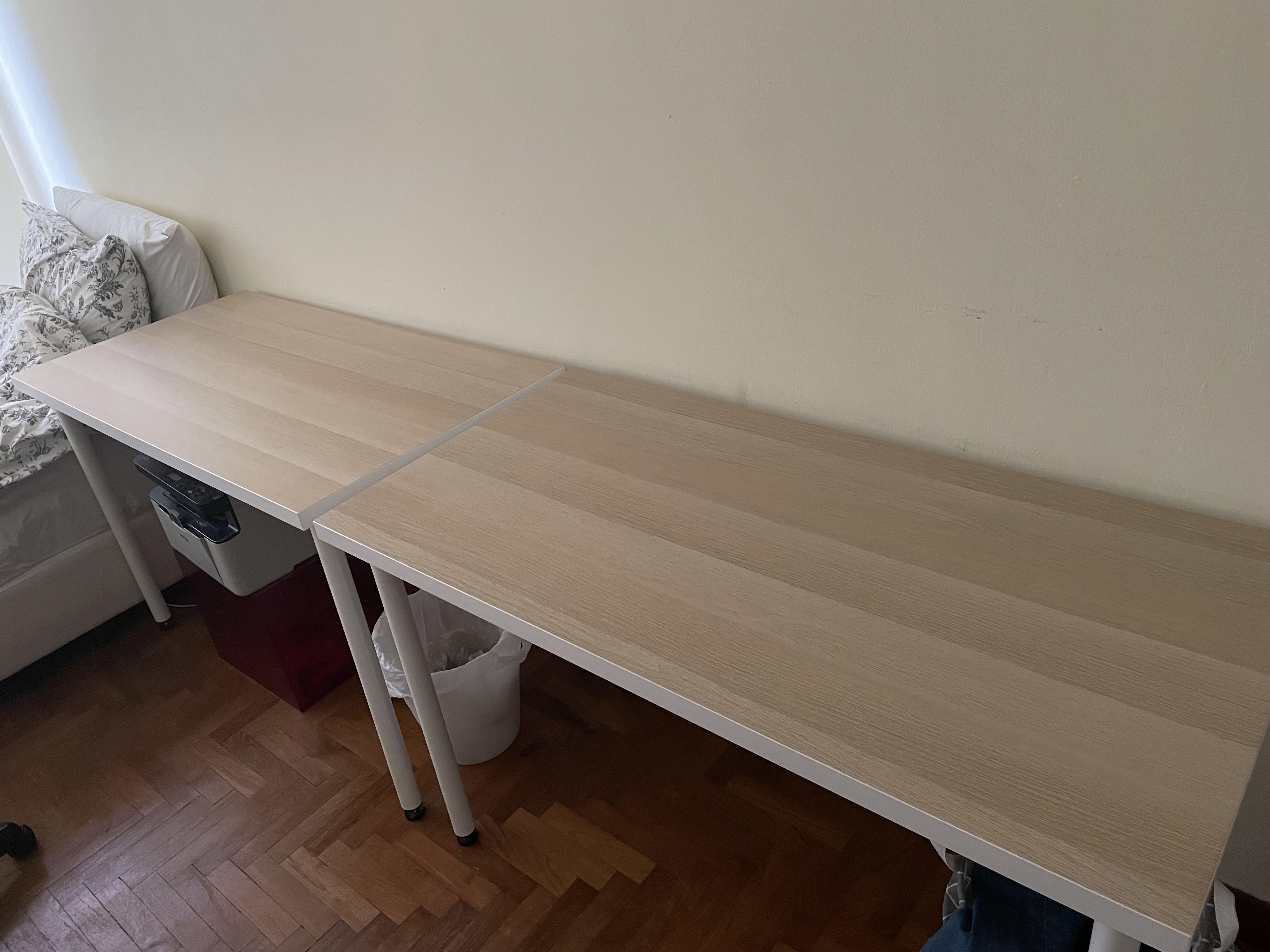2x IKEA 120 x 60cm tables, Furniture & Home Living, Furniture, Tables ...