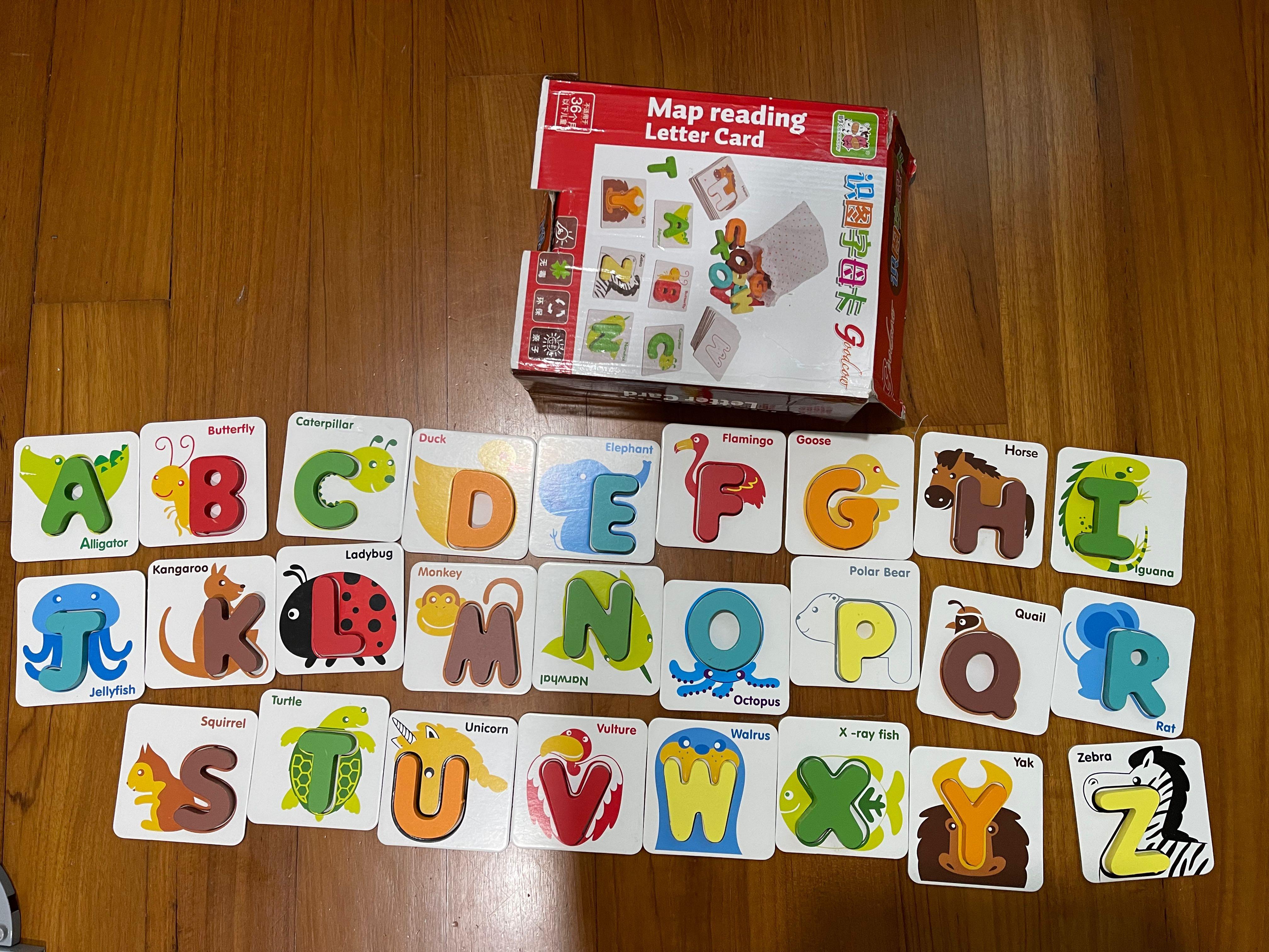 ABC map reading letter card, Babies & Kids, Infant Playtime on Carousell