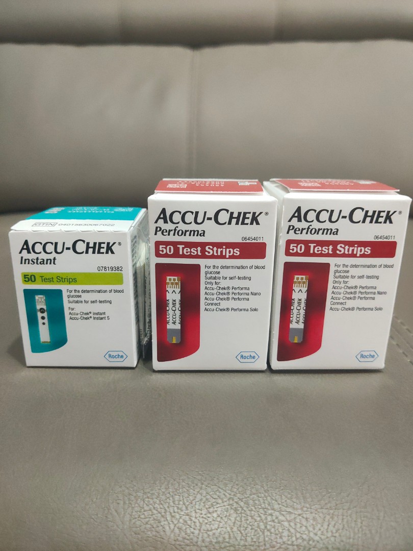 Accu-Chek Test Strips *Performa/Instant*, Health & Nutrition, Medical ...