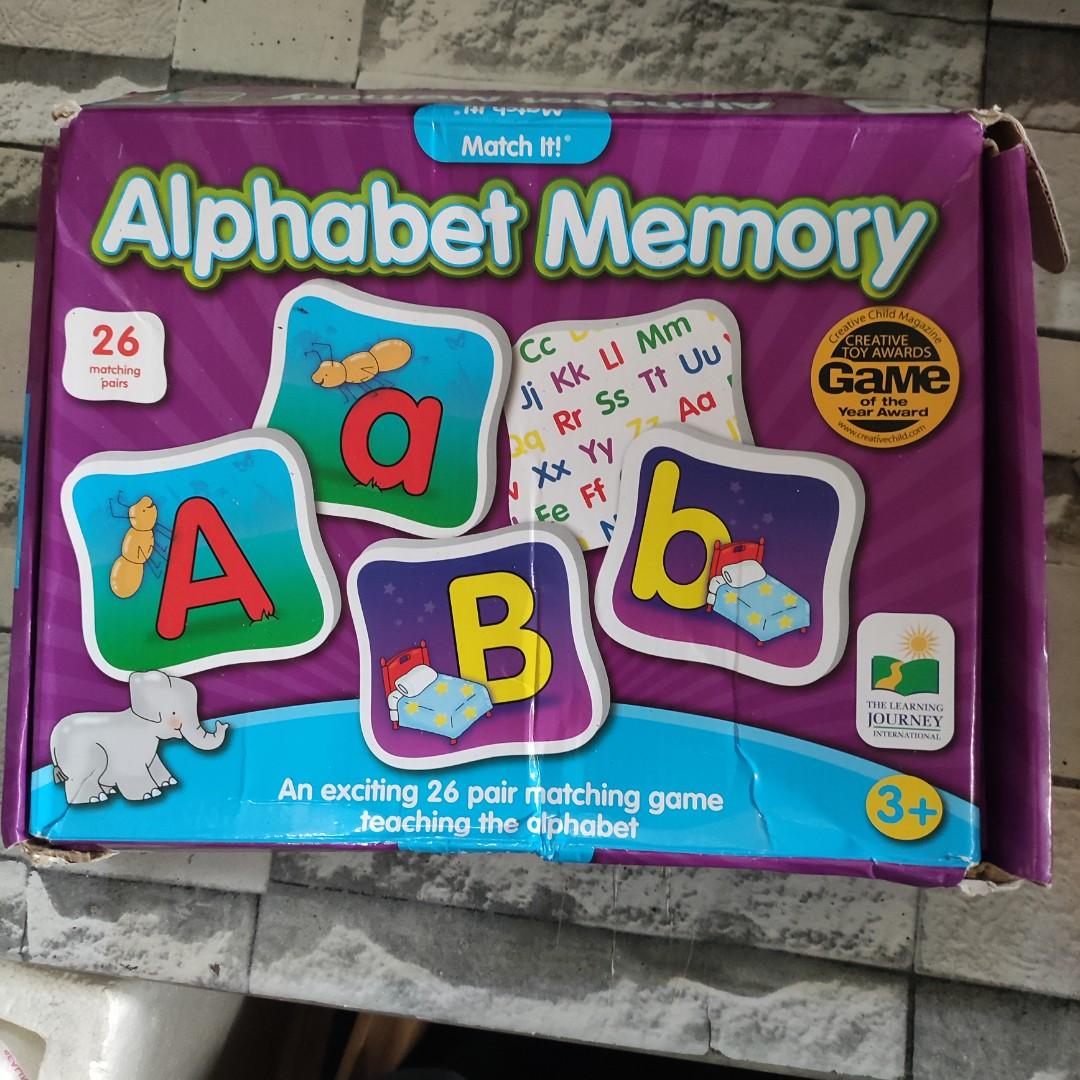 Alphabet memory card, Hobbies & Toys, Toys & Games on Carousell