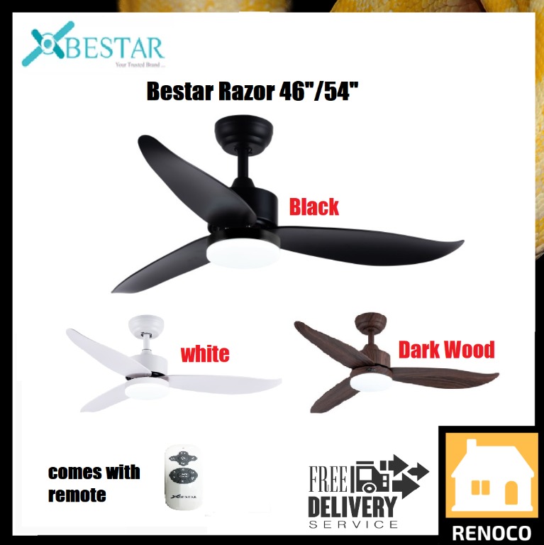 Bestar Razor DC ceiling fans, Furniture & Home Living, Lighting & Fans ...