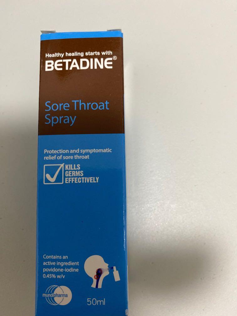Betadine sore throat spray, Health & Nutrition, Health Supplements ...