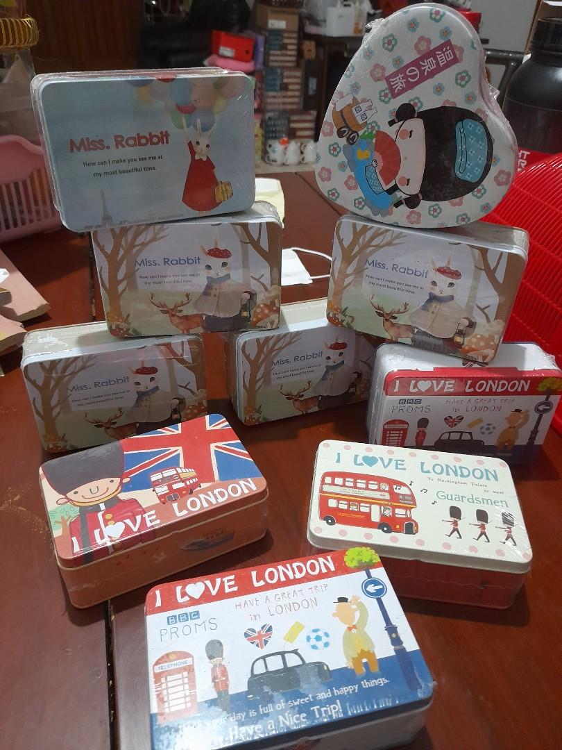 Box kaleng lucu / pc, Desain & Kerajinan Tangan, Alat & Bahan Kerajinan ...