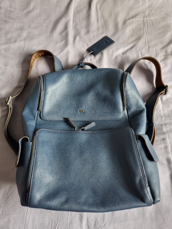 Braun Buffel Leather Backpack, Men's Fashion, Bags, Backpacks on Carousell