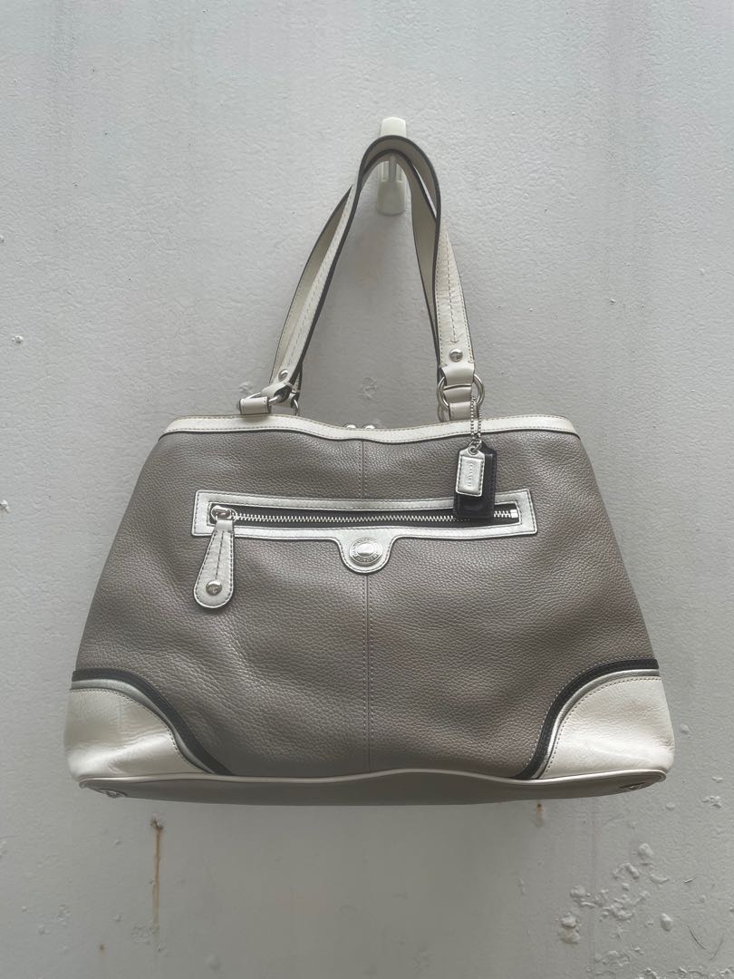 Coach Laura Spectator Tote in Pebbled Leather Kiss-Lock top, No.F1082 ...