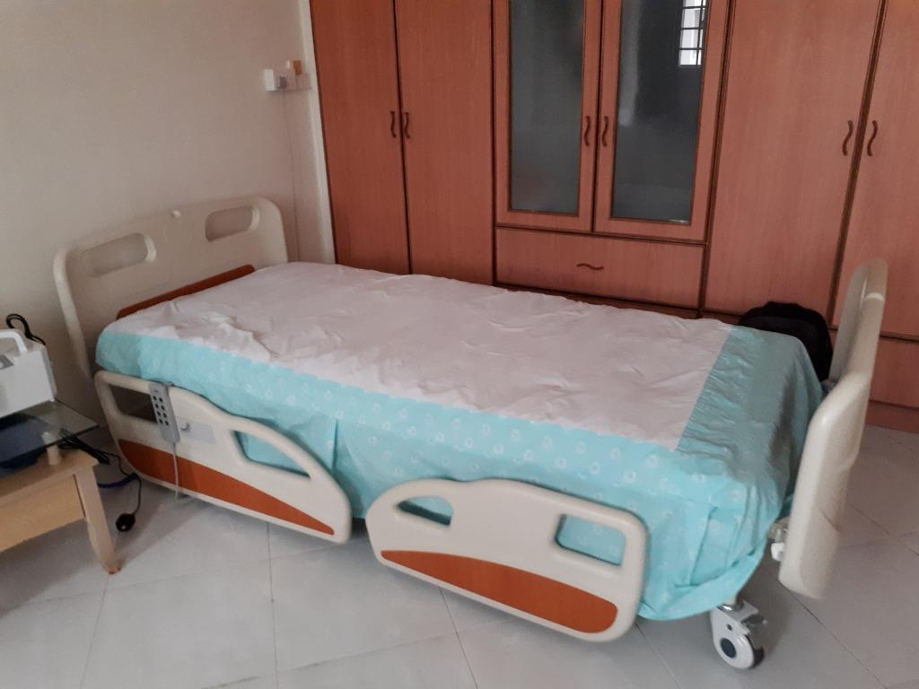 DNR (Disability Needs + Rehab) Electric 3 Functions Bed with Quad Rails ...