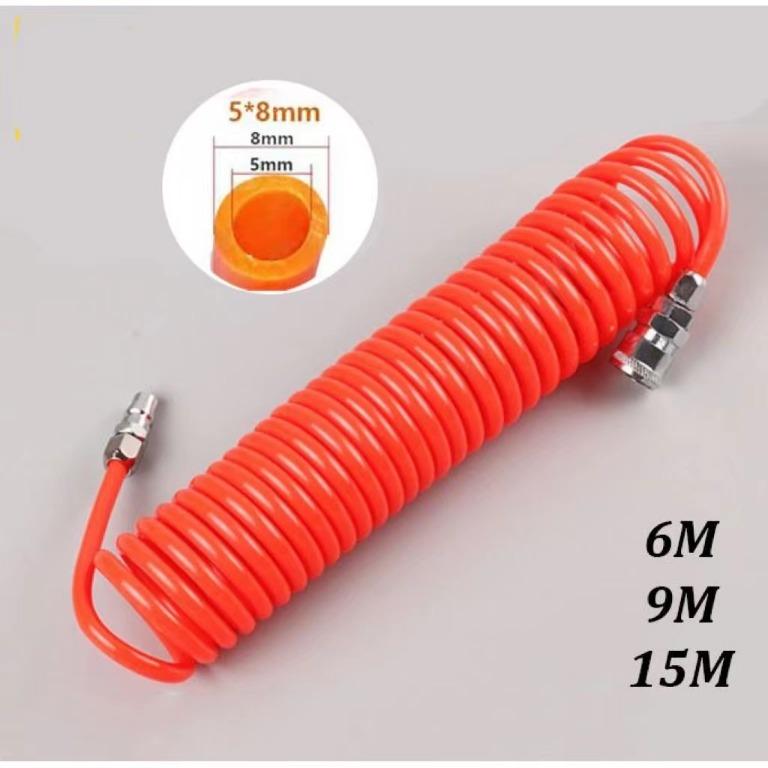 E-shop: PU Spring Recoil Spiral Air Pressure Hose Tube Pipe For Air ...