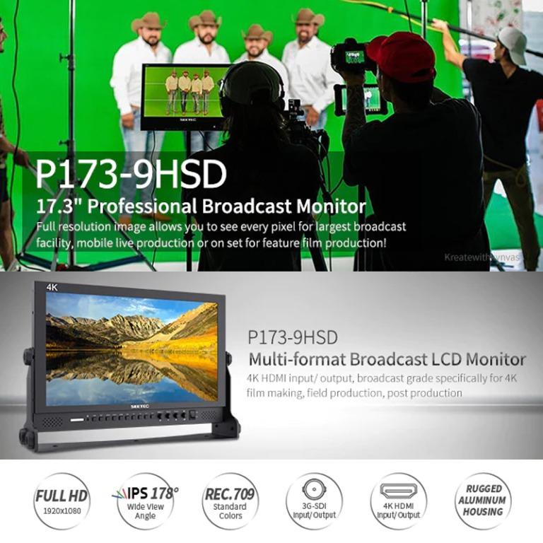 Feelworld P173-9HSD 17” 4K Broadcast Monitor — (SDI/HDMI IN/OUT ...