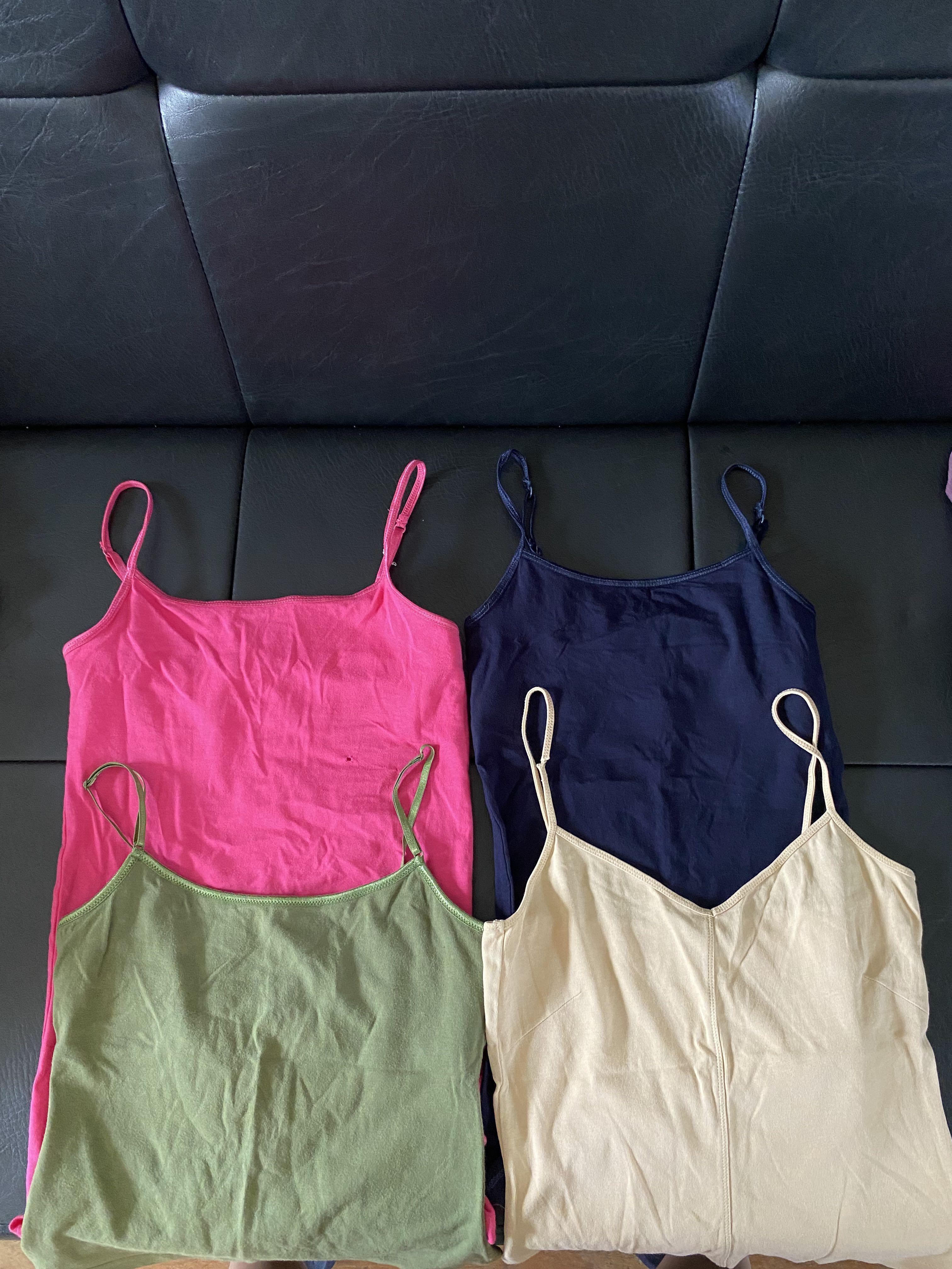 Five Sando’s (pink, blue, green, nude, and black), Women's Fashion ...