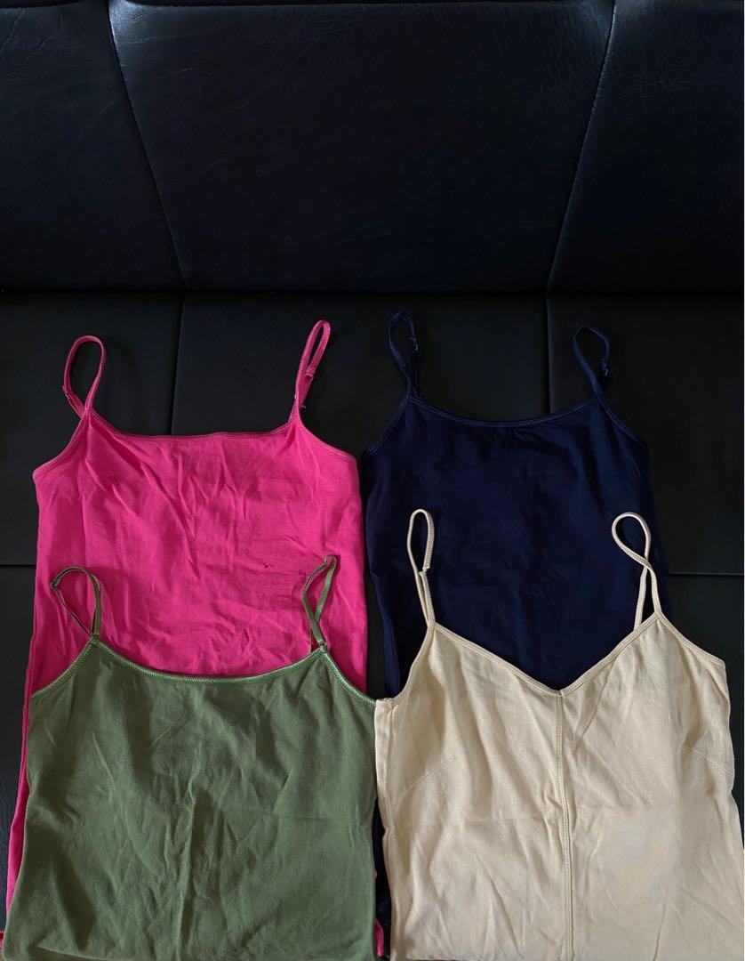 Five Sando’s (pink, blue, green, nude, and black), Women's Fashion ...