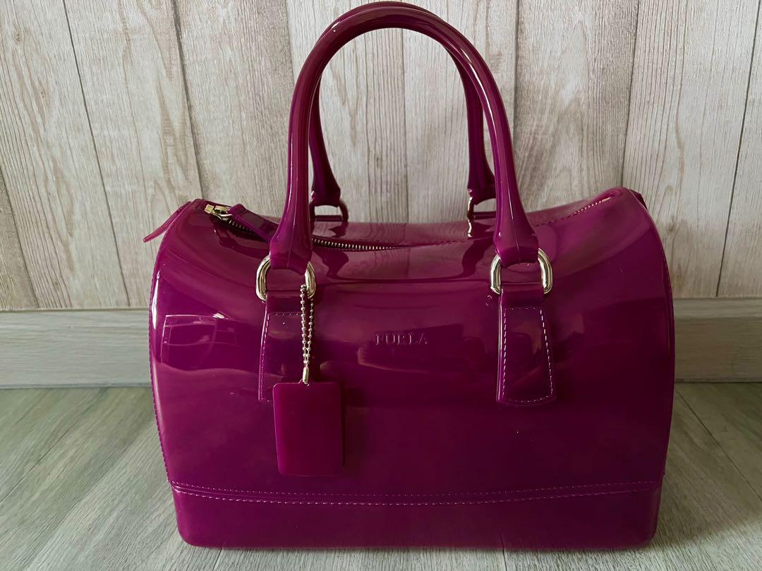 Furla Purple Jelly Bag Used Authentic, Women's Fashion, Bags & Wallets ...
