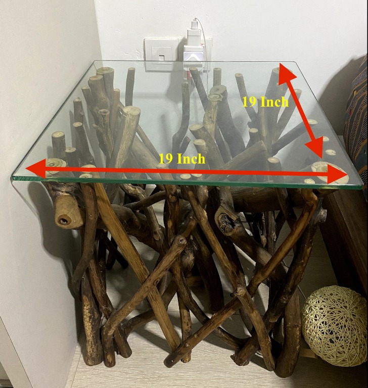 Glass Tree Stump End Table, Furniture & Home Living, Furniture, Tables ...