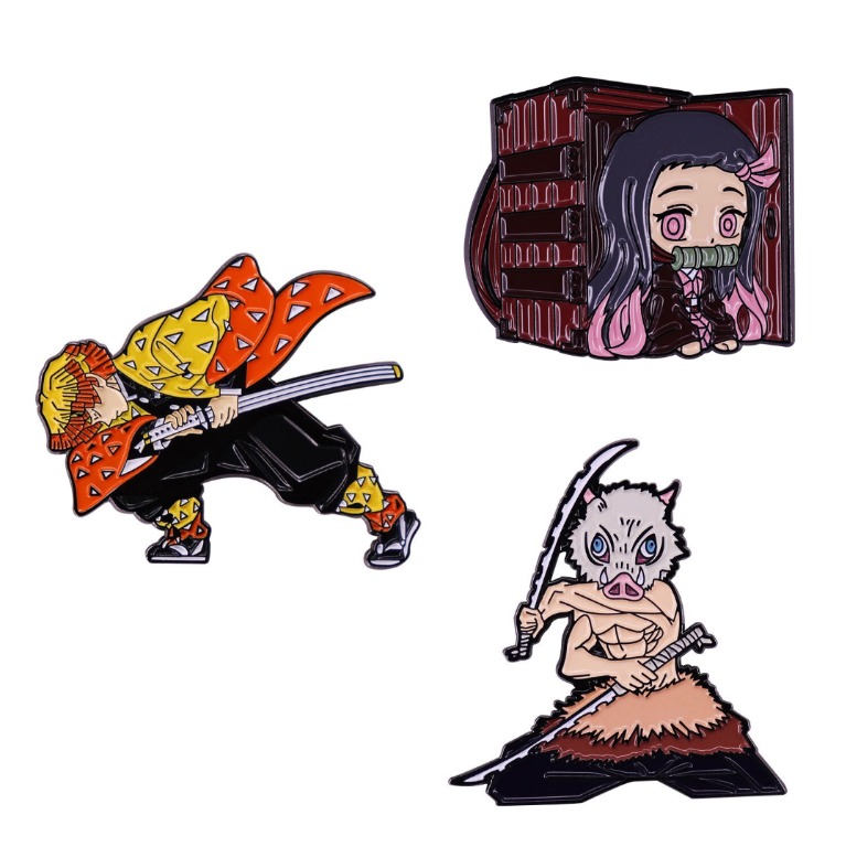 [High Quality] Demon Slayer Enamel Pins (Demon Slayer: Kimetsu no Yaiba ...