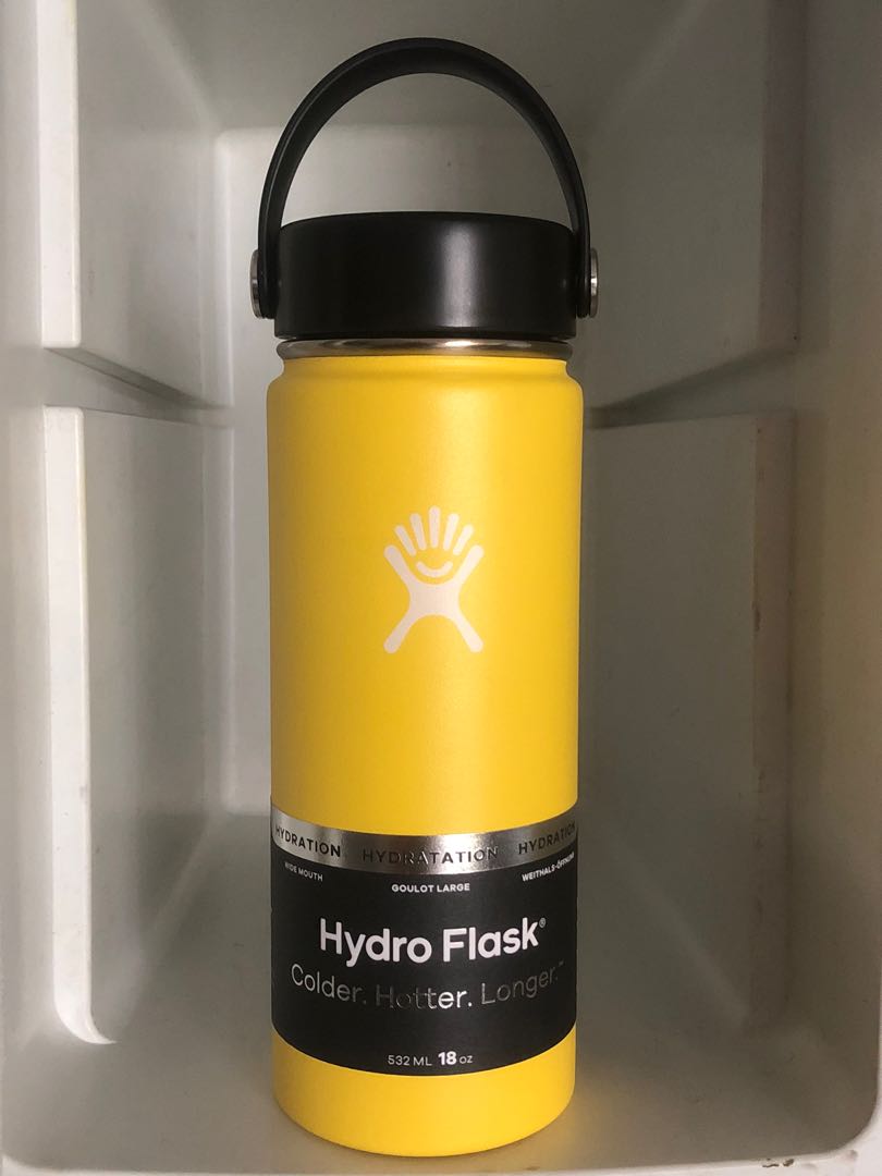 Hydro flask-18 wide- Lemon-532ML-version 1, Furniture & Home Living ...