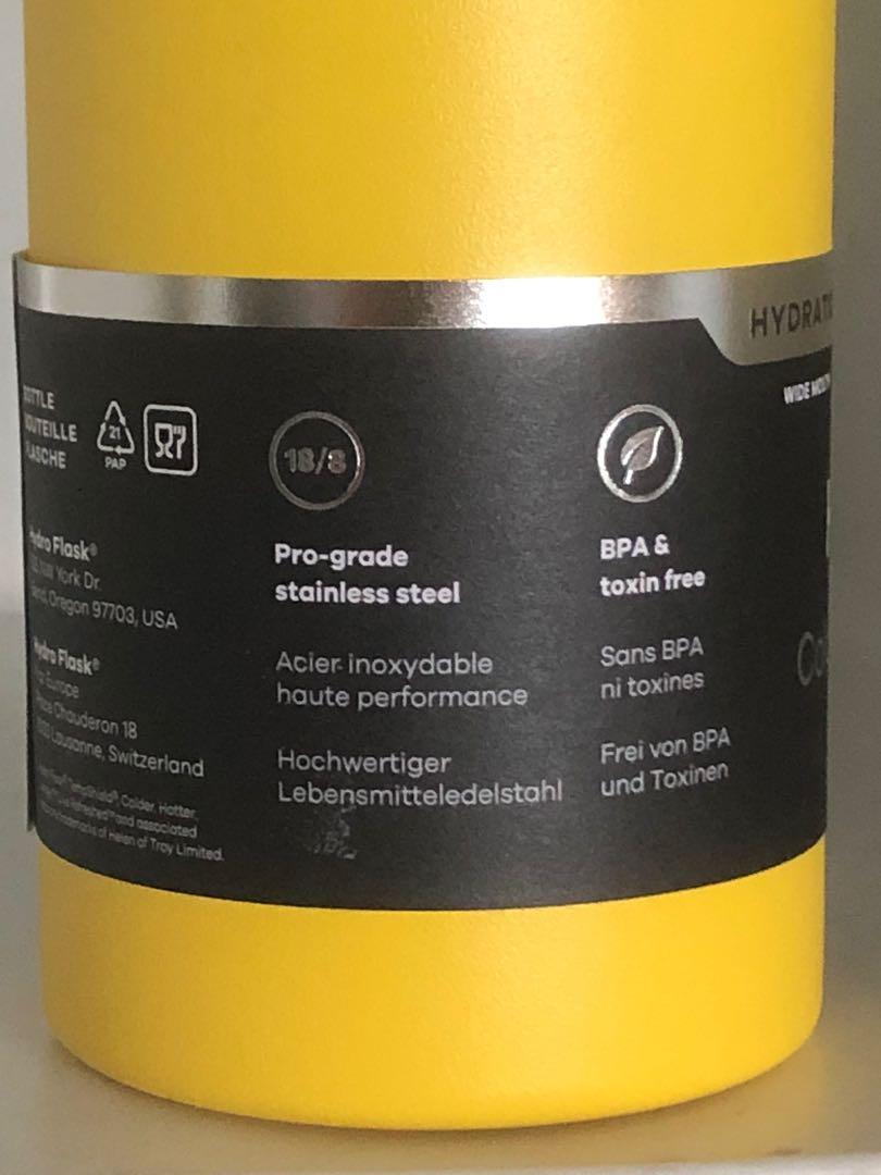 Hydro flask-18 wide- Lemon-532ML-version 1, Furniture & Home Living ...