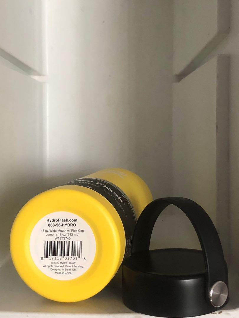 Hydro flask-18 wide- Lemon-532ML-version 1, Furniture & Home Living ...