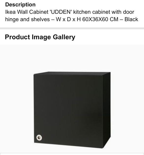 Ikea Udden Wall cabinet, Furniture & Home Living, Home Improvement ...