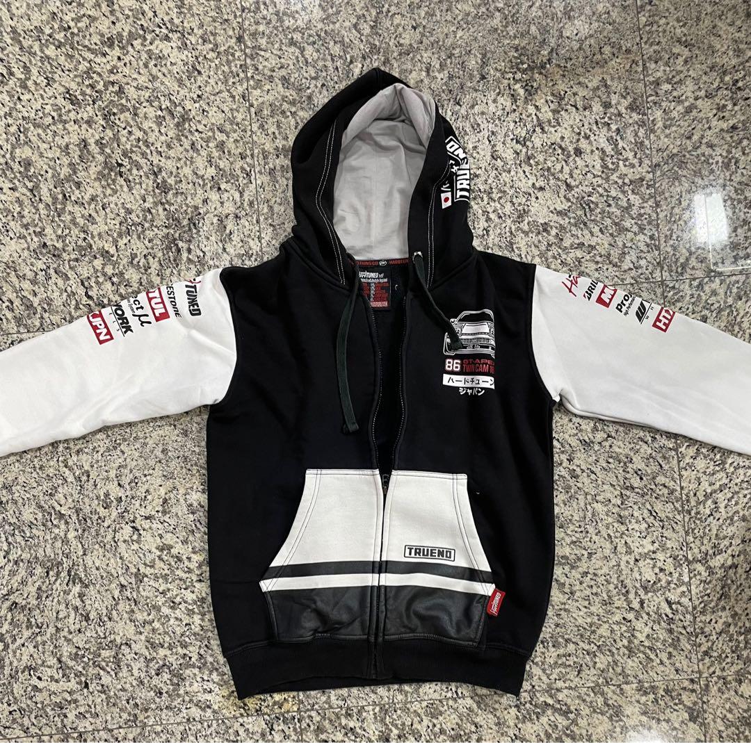 Initial D anime style jacket (Black/white), Men's Fashion, Coats ...