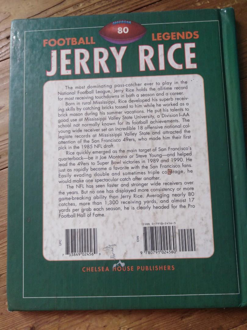 jerry rice nfl. storybook 49ers, Hobbies & Toys, Books & Magazines ...