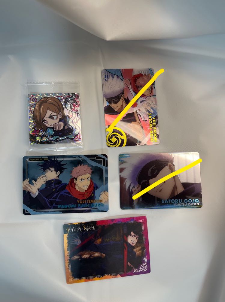 jjk jujutsu kaisen deformed stickers lenticular wafer cards, Hobbies ...