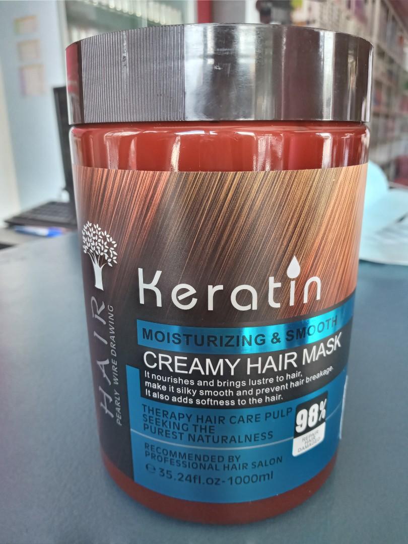 Keratin Creamy Hair Mask 1000ml, Beauty & Personal Care, Hair on Carousell