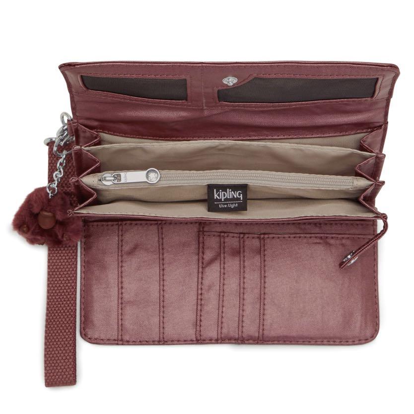 KIPLING ORIGINAL - Rubi Large Metallic Long Wrislet Wallet, Women's ...