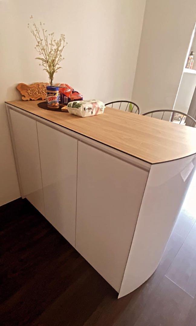 Kompacplus top kitchen island 4ft curved in shape, Furniture & Home ...