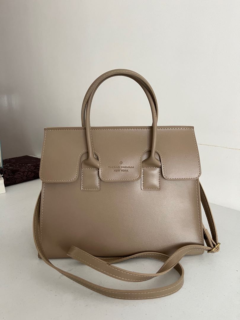 KOREAN TAUPE CROSS BODY BAG, Women's Fashion, Bags & Wallets, Shoulder ...