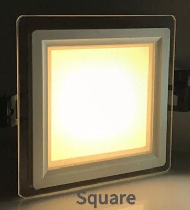 LED Glass Frame Downlight Ceiling Panel Lighting, (6W 3000K), Furniture ...