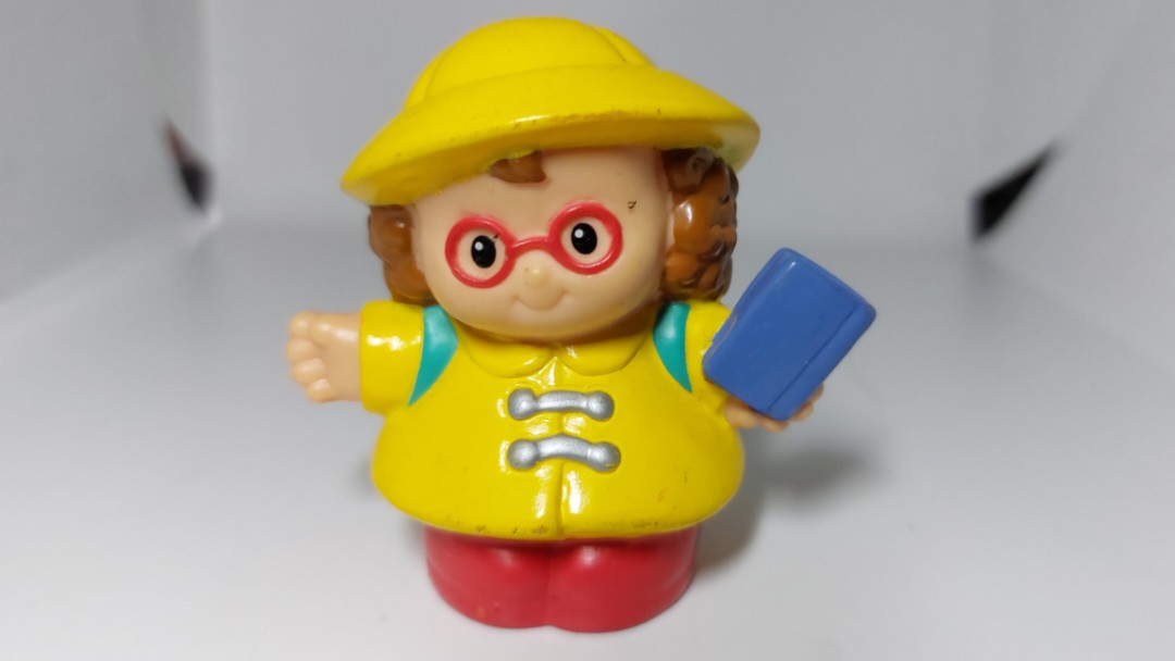 Little People Fisher Price Girl Maggie Yellow Raincoat In Bag Pack Blue ...