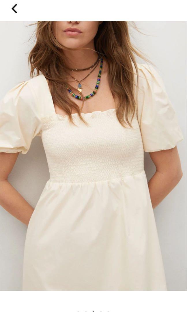 Mango Puff Sleeve Midi Dress, Women's Fashion, Dresses & Sets, Dresses ...